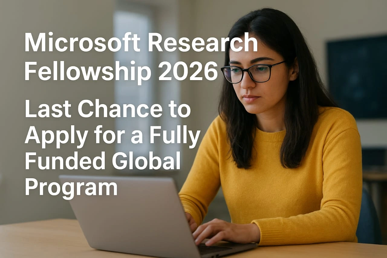 Microsoft Research Fellowship 2026: Last Chance to Apply for a Fully ...
