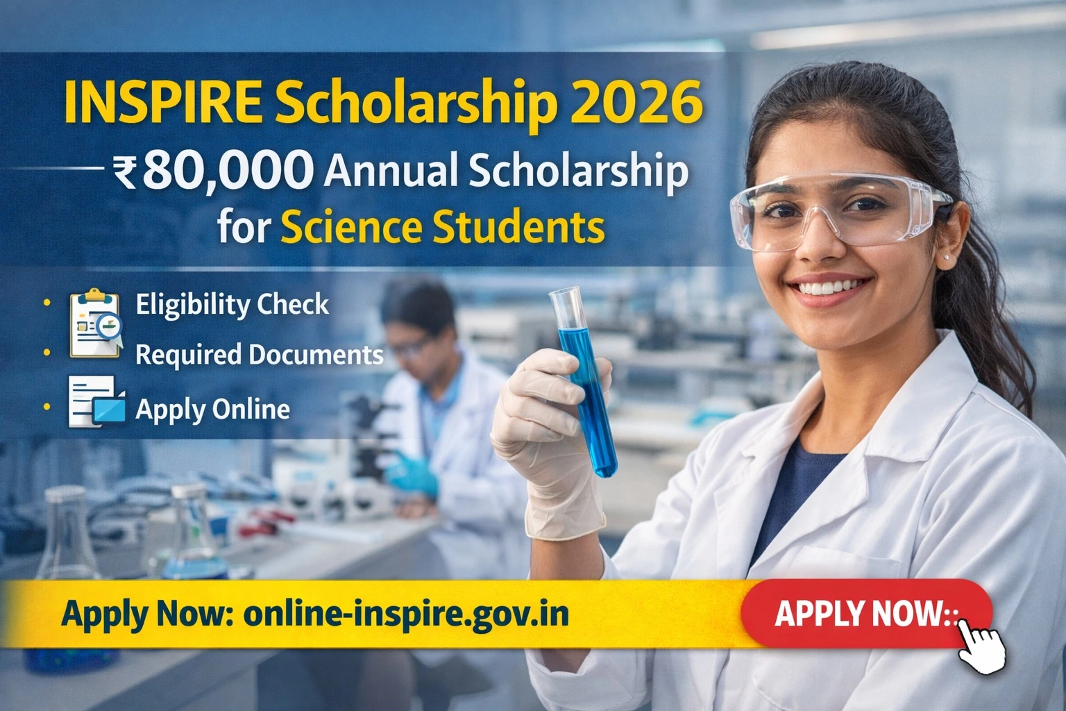 INSPIRE Scholarship 2026 – ₹80,000 Annual Scholarship for Science ...