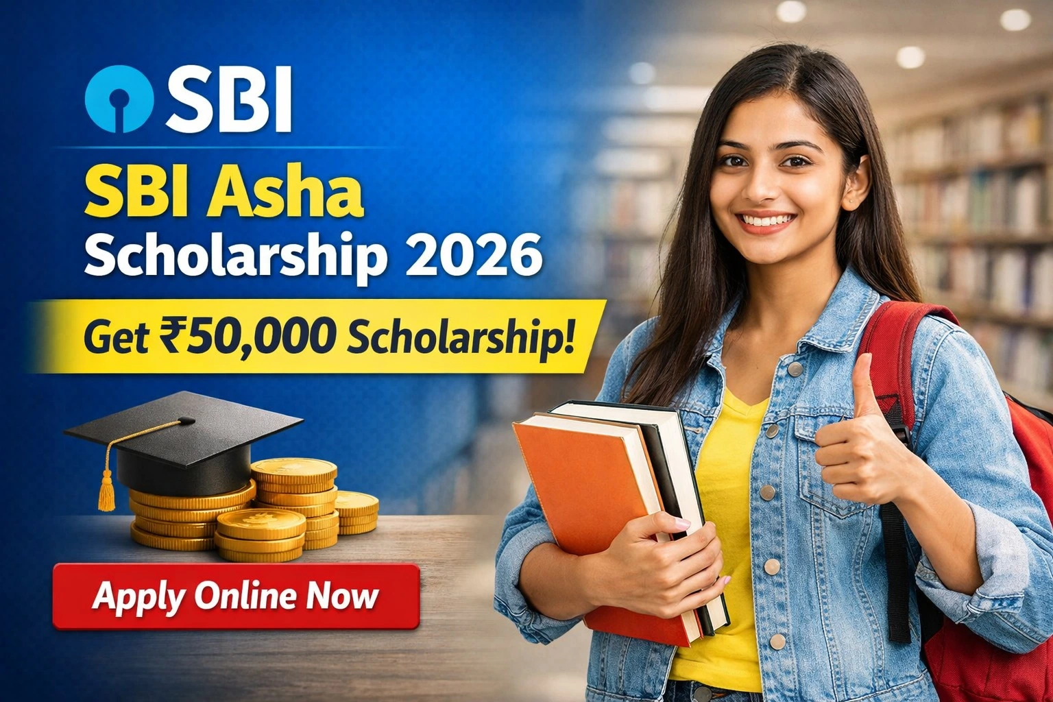 SBI Asha Scholarship 2026 – Get ₹50,000 Scholarship | Apply Online Now